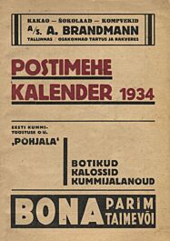 Postimehe kalender 1934 | Uued ja kasutatud raamatud | Raamatukoi